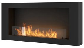 InFire - Nástěnný BIO krb 120x56 cm 3kW černá