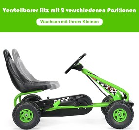 Costway Motokára Pedal s nastavitelným sedadlem 4 kola Pedál Poháněný Ride-On