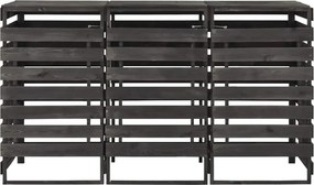 Přístřešek na tři popelnice 210x75x121 cm natřené borové dřevo 315412