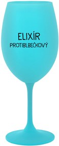 ELIXÍR PROTIBLBEČKOVÝ - tyrkysová sklenice na víno 350 ml