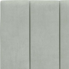 Postel s matrací Hanko světle šedá 180 x 200 cm samet 3208610
