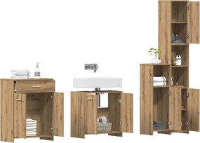 4dílná koupelnová sestava dub artisan kompozitní dřevo 3328942