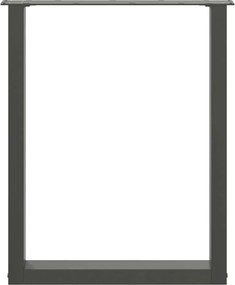 vidaXL Nohy k jídelnímu stolu ve tvaru U, 2 ks, ocel, 70 x (72-73) cm, ocel [4013185] Barva: Bílá