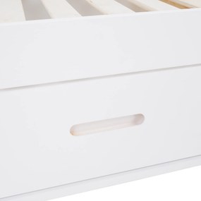 Montessori postel, 90x200, bílá, masiv, BIANKA