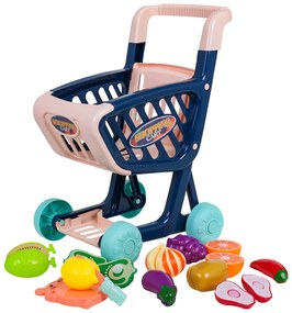 RKToys Dětský nákupní vozík s ovocem a zeleninou