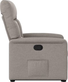 Zvedací polohovací křeslo taupe textil 3303039