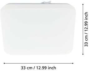 Bílé LED stropní svítidlo 33x33 cm FRANIA – EGLO