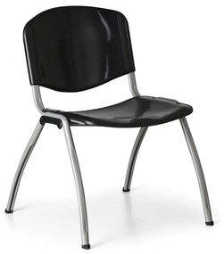 Plastová jídelní židle LIVORNO PLASTIC, černá