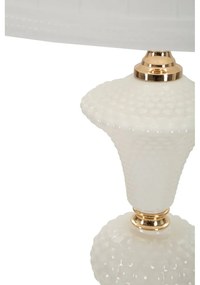 Bílá stolní lampa s textilním stínidlem (výška 57 cm) Caserta – Mauro Ferretti