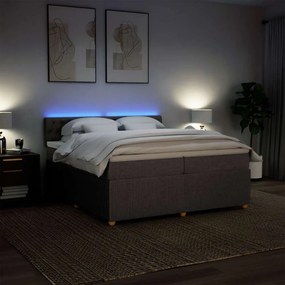 Box spring postel s matrací taupe 200x200 cm textil 3289874