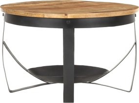vidaXL Konferenční stolek Ø68 x 43 cm hrubé mangovníkové dřevo [320794]