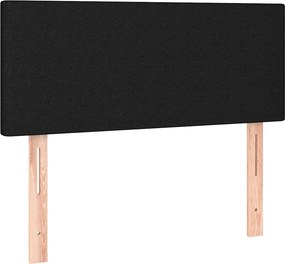 Box spring postel s matrací a LED černá 90x200 cm textil 3133527