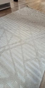 HU Moderní béžový koberec TWIST BEIGE 20294A Rozměr: 60x100 cm