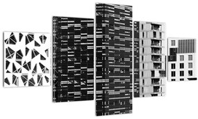 Obraz černobílé architektury (125x70 cm)