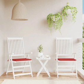 Podušky na zahradní židli 2 ks červené 50x50x3 cm látka oxford - Default Title