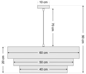 Lustr na lanku TRINITI 1xE27/60W/230V bílá/zlatá