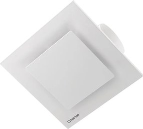 Sapho Sapho, TECTO koupelnový stropní ventilátor axiální, 20W, potrubí 100mm, bílá, časovač, TC202