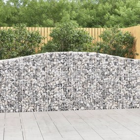 Klenuté gabionové koše 6 ks 400x30x100/120cm pozinkované železo 3145830