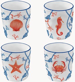 Sada porcelánových šálků na kávu Cote De Mer, 4 díly