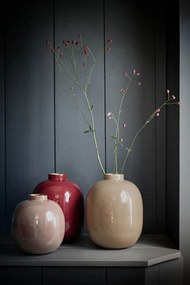 Pip Studio velká kovová váza 32cm, šedohnědá (Velká kovová váza v šedohnědé barvě)