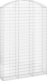 Klenutý gabionový koš 150 x 30 x 220/240 cm pozinkované železo 153451
