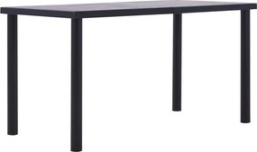 vidaXL Jídelní stůl černý a betonově šedý 140 x 70 x 75 cm MDF [281858]