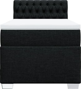Box spring postel s matrací černá 90x200 cm textil 3285780