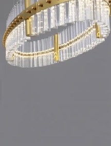 LED stmívatelný platinum zlaté designové svítidlo Kezo 130