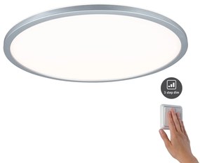 Paulmann 70992 Atria Shine, matně chromové stropní svítidlo s korónou, 22W LED 3000K tříkrokové stmívání, průměr 42cm