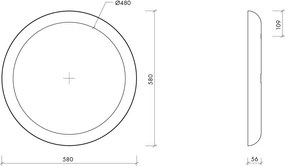 Nástěnné zrcadlo ø 58 cm Allo – noo.ma