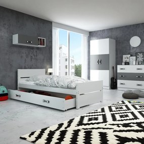 SMB Postel se šuplíkem BART, 90x200 cm Dekor: Grafit