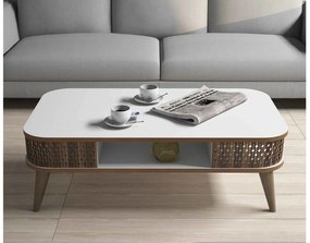 Designový konferenční stolek Baina 105 cm bílý