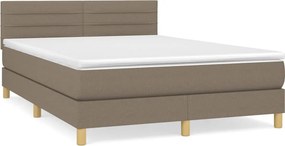 Box spring postel s matrací taupe 140x200 cm textil 3140701