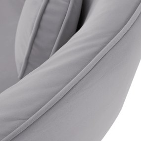Designový 2-sed, šedá Velvet látka/gold chrom zlatá, EZIO TYP 2