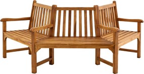 Lavice kolem stromu Kenna s područkou půlkruhové provedení 250 cm – teaková