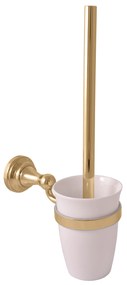 Slezák RAV WC štětka, miska keramika, zlato Koupelnový doplněk MORAVA RETRO, Barva: zlatá - MKA0500Z