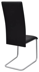Konzolové jídelní židle 2 ks černé umělá kůže - Default Title