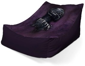 Sablio Sedací vak Lounge BLACK PANTHER z profilu Fialový mlhavý - 80 x 95 x 50 cm