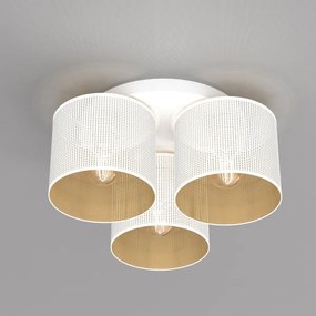 Lustr přisazený LOFT SHADE 3xE27/60W/230V bílá/zlatá