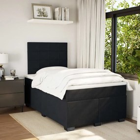 Box spring postel s matrací černá 120 x 200 cm samet 3293184