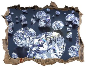 Wallmuralia Samolepící díra na stěnu nálepka Diamanty 95x64 cm