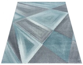 Koberec Beta geometrie modrý / šedý