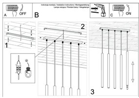 Sollux SL.1198 - Lustr na lanku PASTELO 5xG9/8W/230V zlatá