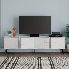 KALUNE DESIGN dřevěný TV stolek DUNE bílý 855DTE3094