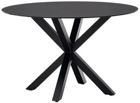 OnaDnes -20% Černý skleněný jídelní stůl Kave Home Argo 120 cm