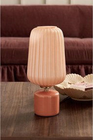 Skleněná stolní lampa v lososové barvě (výška 40 cm) Daria – Ellos Home