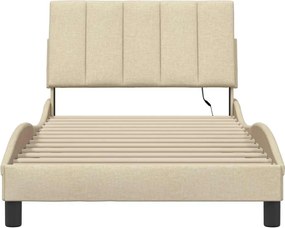 Rám postele bez matrace Hanko krémová 100 x 200 cm textil 3310445