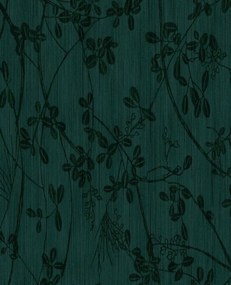 Zelená vliesová tapeta s větvičkami a listy 333405 Emerald Eijffinger