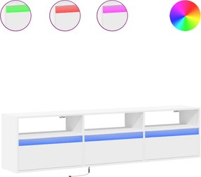 Nástěnná TV skříňka s LED bílá 180 x 31 x 45 cm 3307940