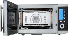 Medion MD15501 stříbrno-černá / Mikrovlnná trouba / 2500 W / 25 l / ho